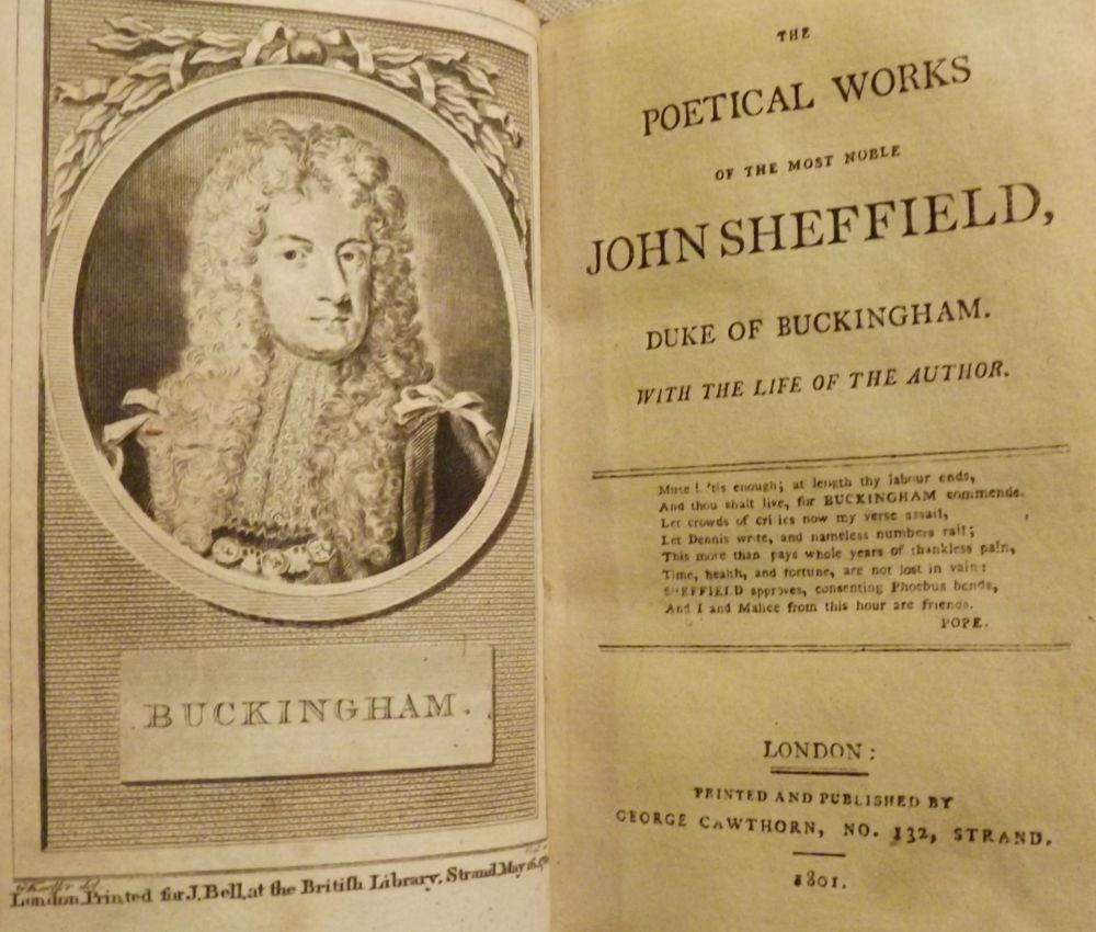 THE POETICAL WORKS OF JOHN SHEFFIELD | John SHEFFIELD